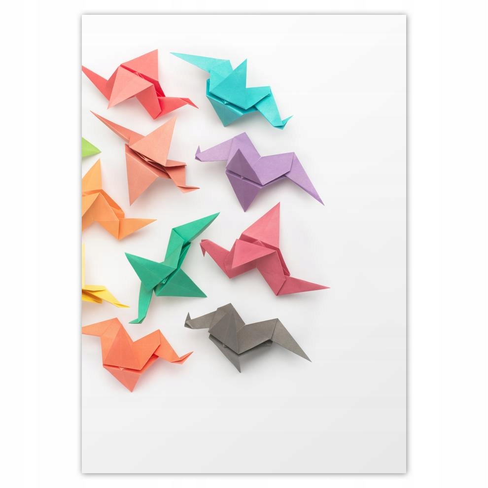Naklejki A2 PION Kolorowe origami ptaki • Cena, Opinie • Naklejki ...