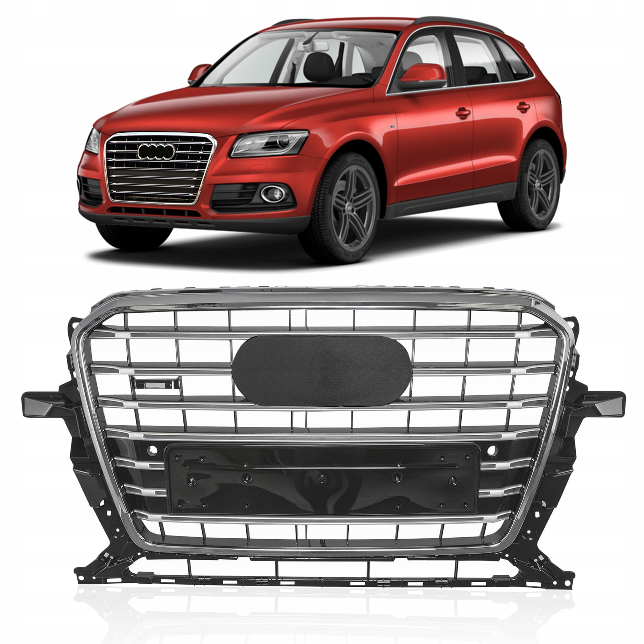 AUDI Q5 8R 2012-2017 GRILL STYLIZACJA NA S-LINE CHROM 5905226082777 za ...