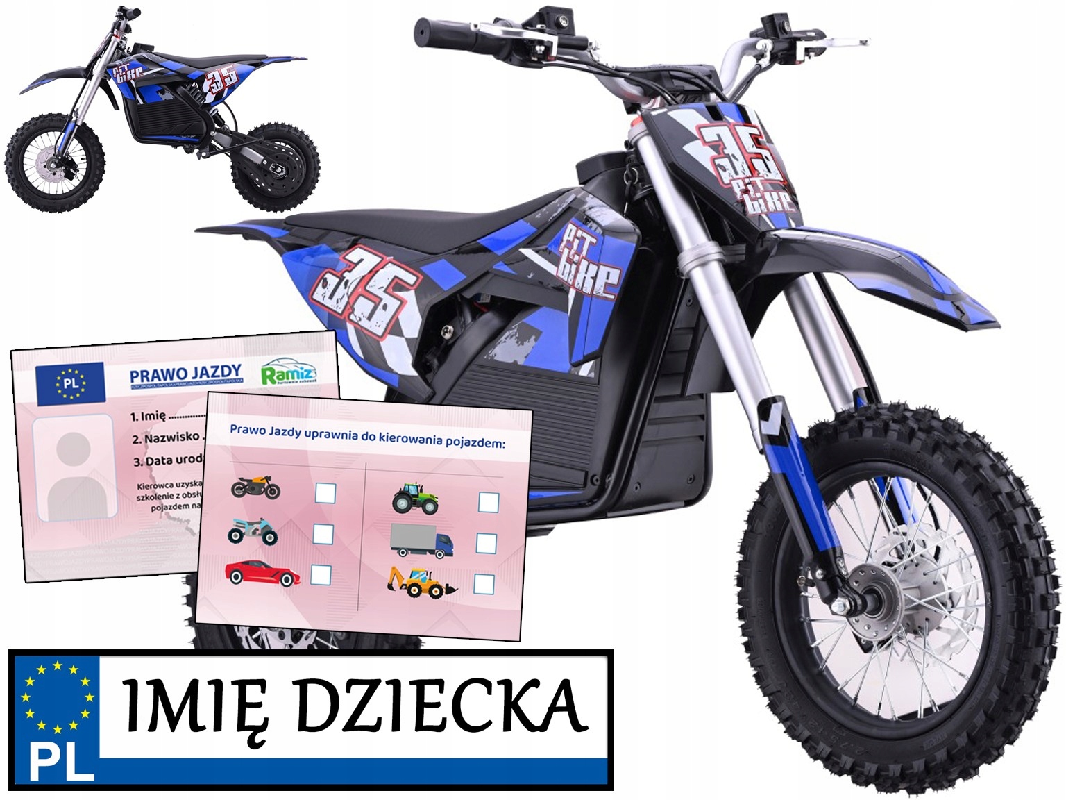 Pojazd Motor PIT BIKE Niebieski (5903864984163) • Cena, Opinie • Samochody 17401228199 • Allegro