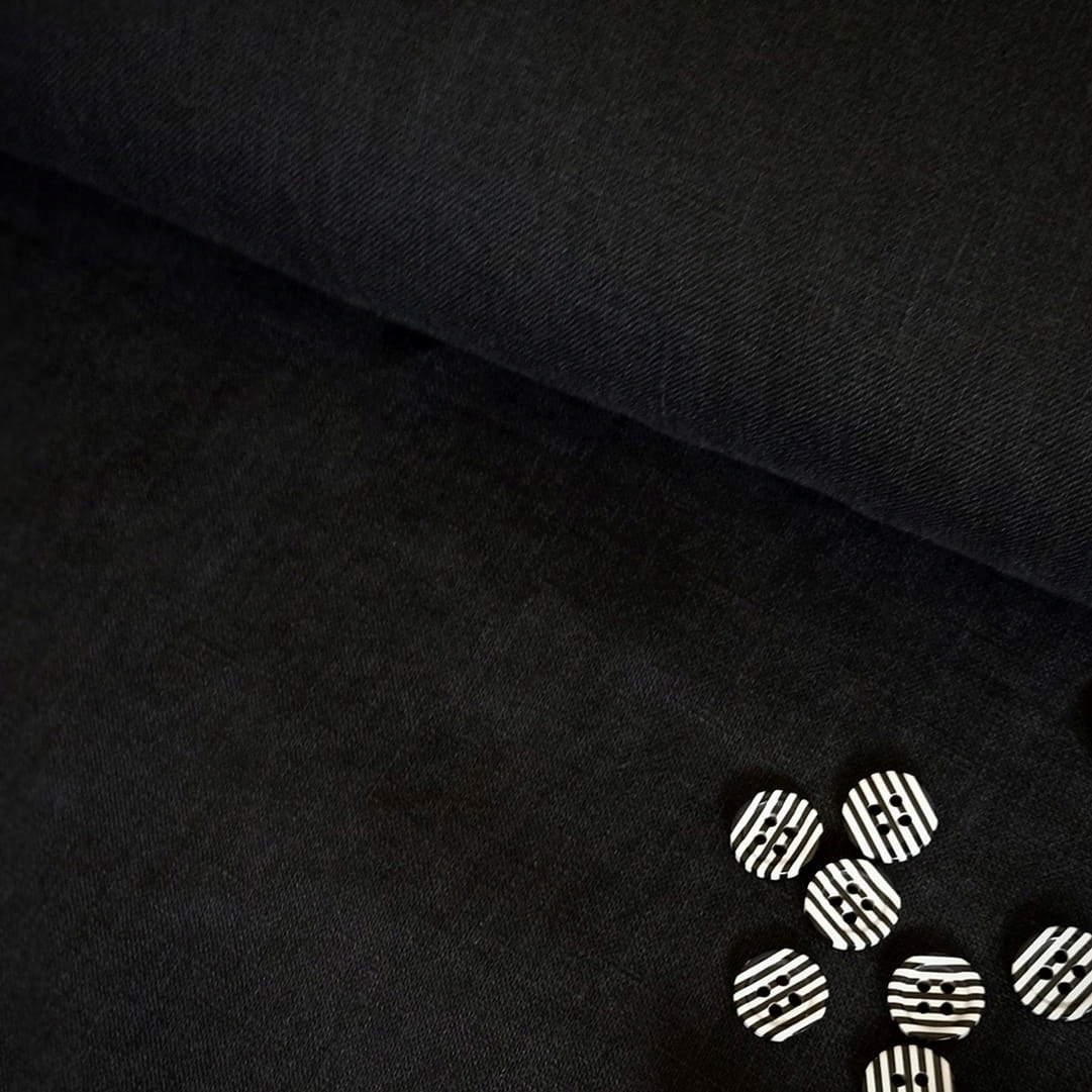 MIĘKKI LEN 100% - CZARNY • Cena, Opinie • Tkaniny 11792000126 • Allegro