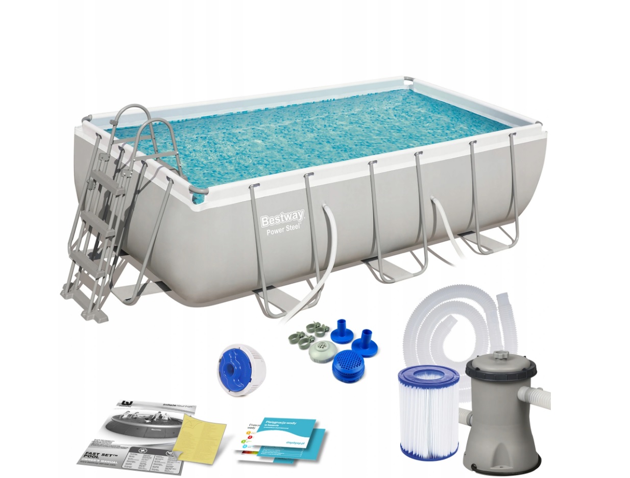 BASEN STELAŻOWY 404x201x100 cm BESTWAY 56441 • Cena, Opinie • Baseny ...