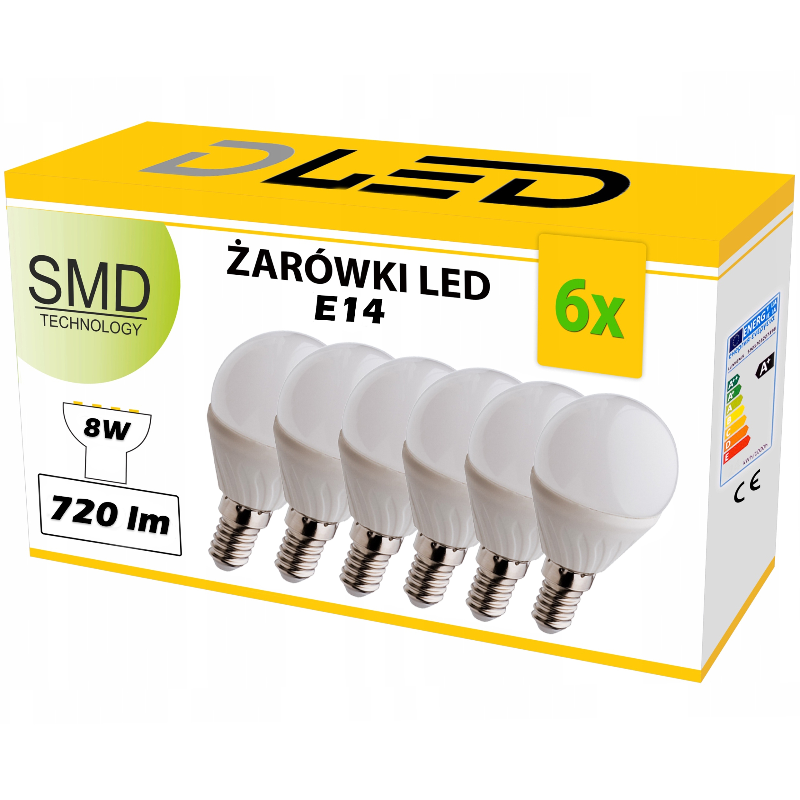 6x Żarówka Led E14 720lm 8w Kula Neutralna 4104 6 • Cena Opinie