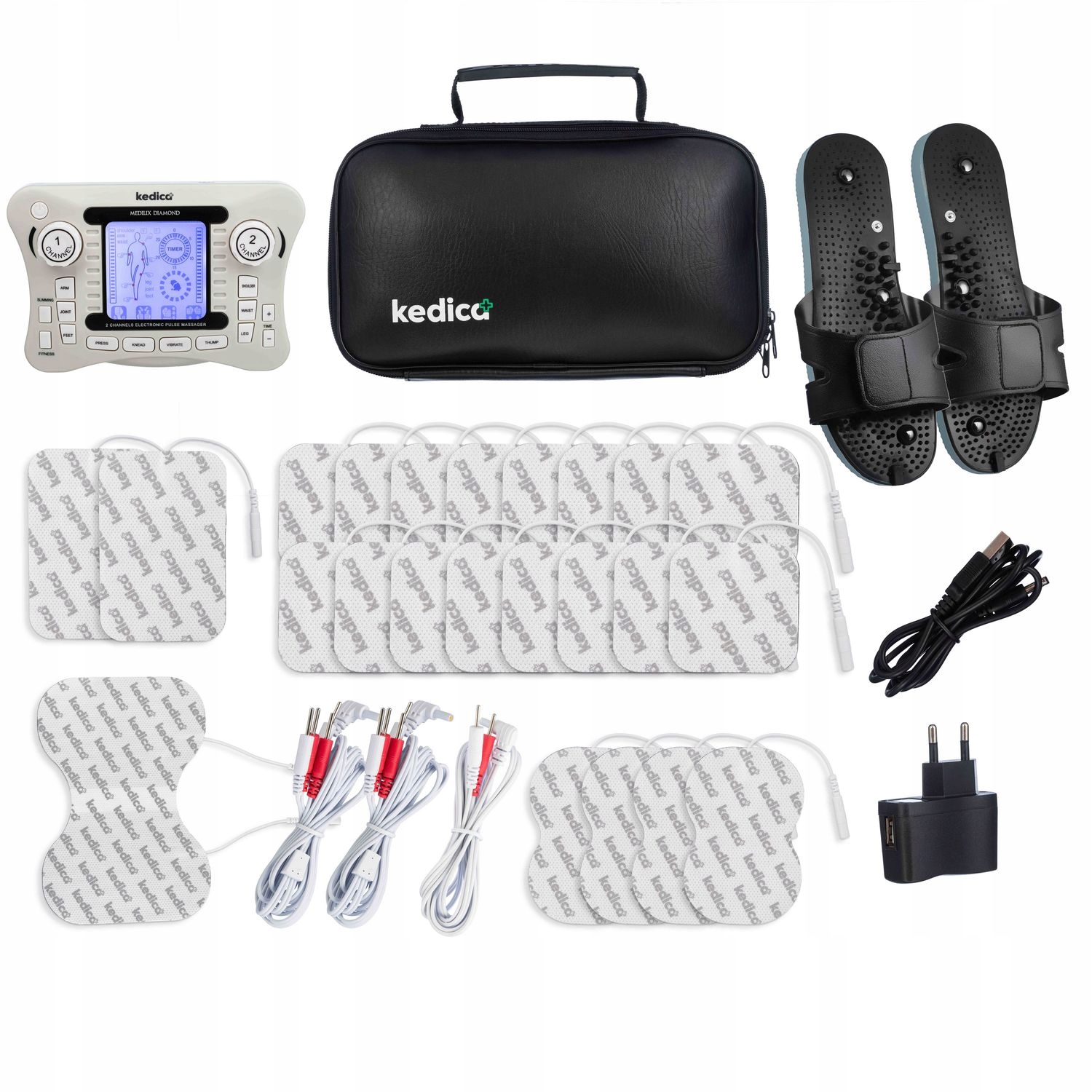 ELEKTROSTIMULÁTOR PRO MASÁŽ SVALŮ A NERVŮ TENS EMS + NEURO PULSE KEDICA ...