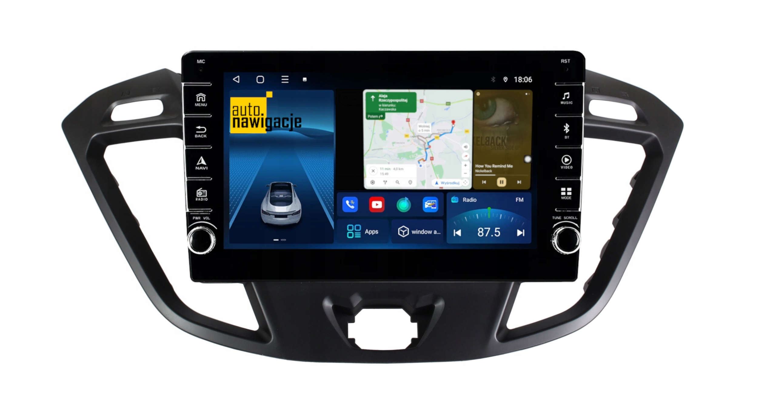 RADIO NAWIGACJA GPS FORD TRANSIT CUSTOM 2012-2018 ANDROID CARPLAY 4/64 ...