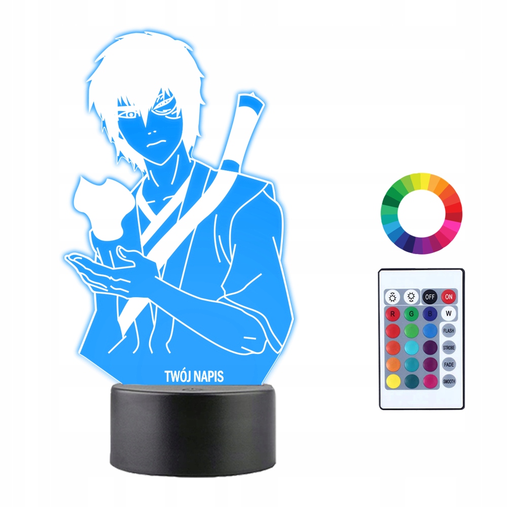 Lampka Nocna 3D LED Zuko Avatar Aanga Anime Imię (5905342896821) • Cena ...