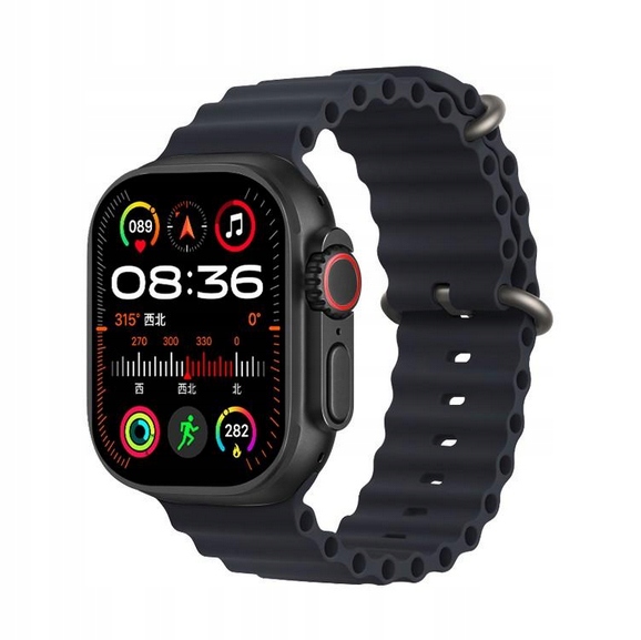 Smartwatch T800 ULTRA Czarny-GPS, Wodoszczelność, Bluetooth, iOS i ...