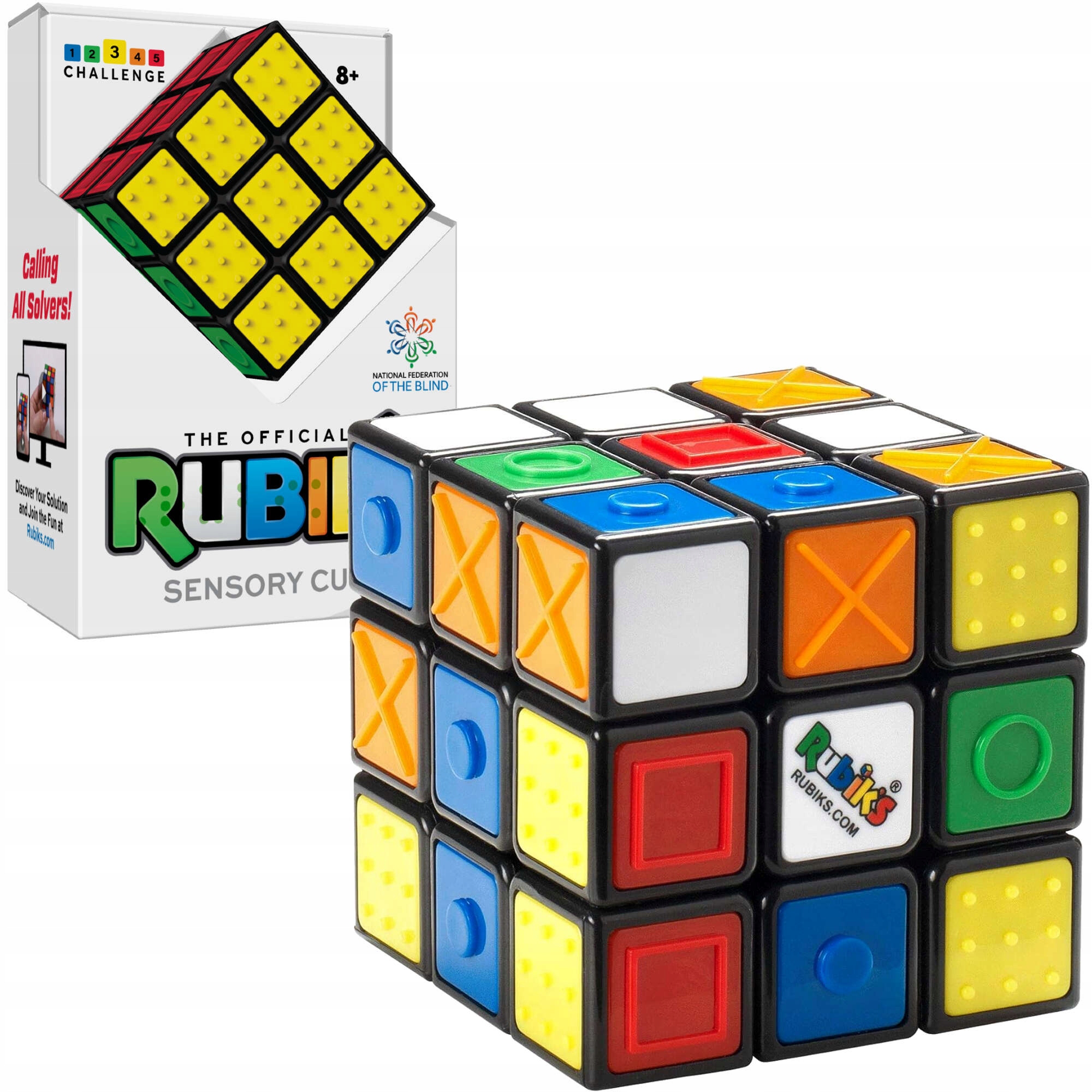 KOSTKA RUBIKA 3X3 SENSORYCZNA UKŁADANKA LOGICZNA Z WZORAMI RUBIK'S ...