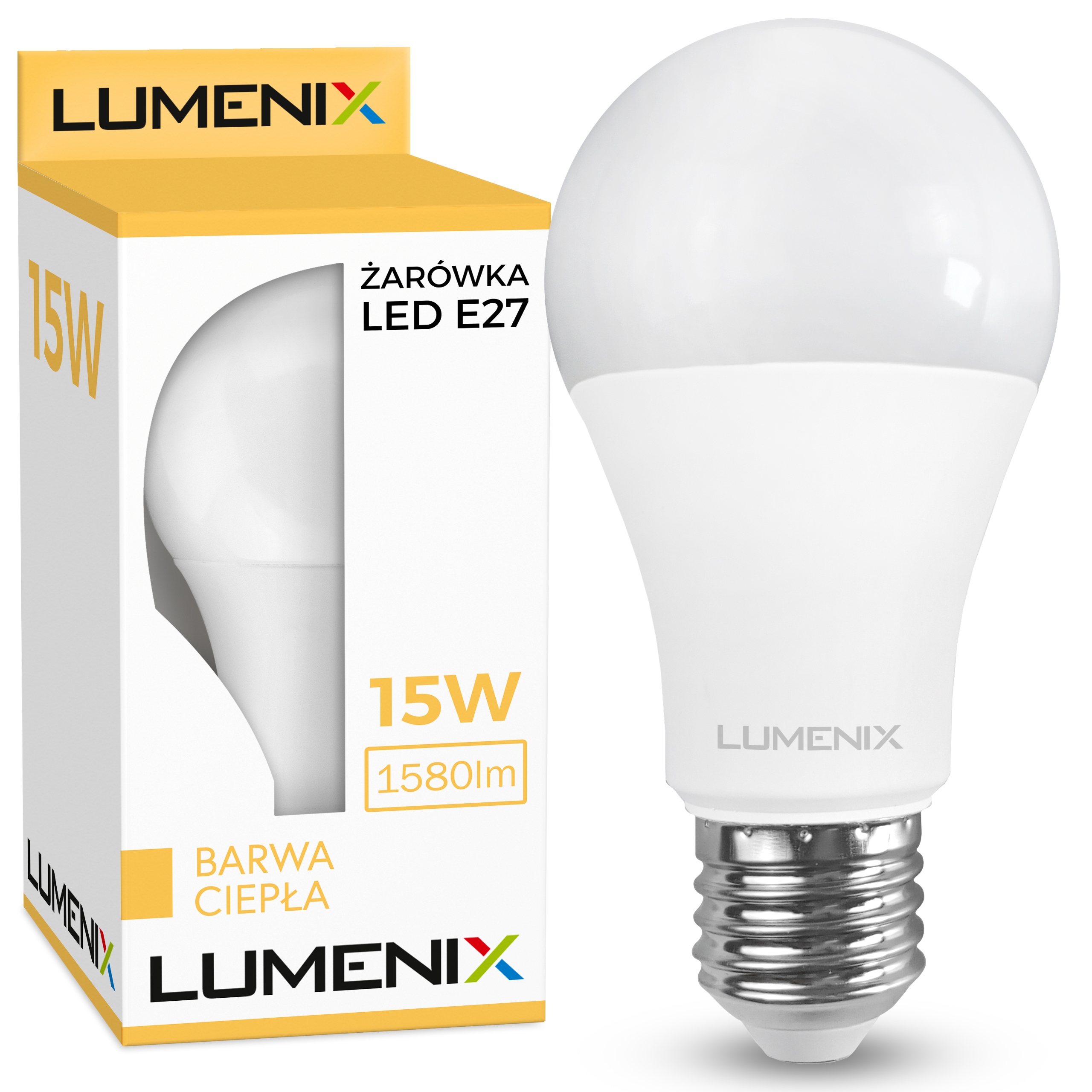 Żarówka LED Lumenix E27 1580 lm 15 W biała ciepła • Cena, Opinie - Allegro