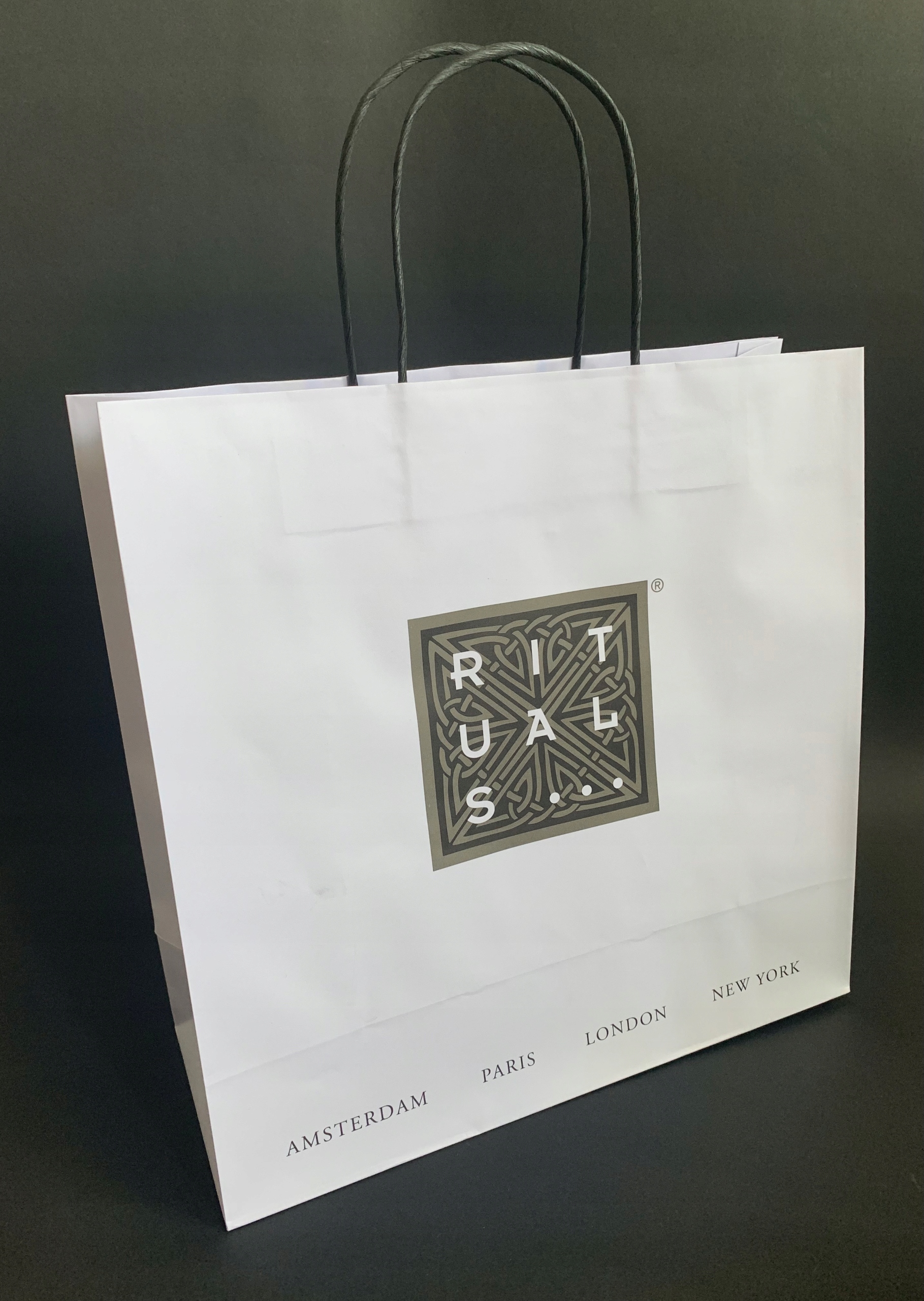 Torebka Papierowa Biała z Logo - Niska cena na Allegro.pl