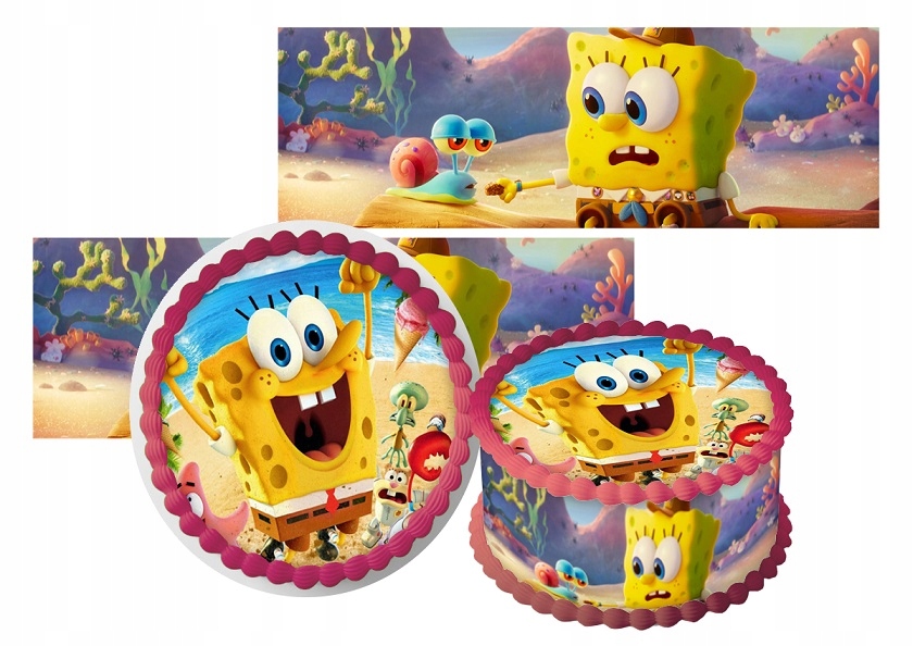 Opłatek na Tort Spongebob - Niska cena na Allegro.pl