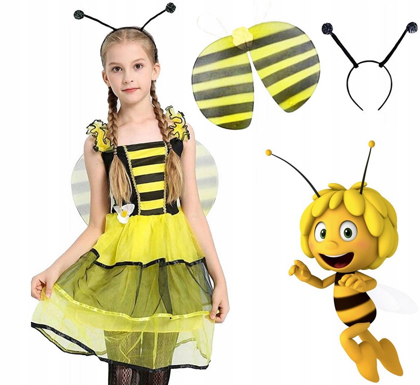 Jelmez STRÓJ PSZCZÓŁKI KOSTIUM MAJA PSZCZOŁA S M L STRÓJ PSZCZÓŁKI ...