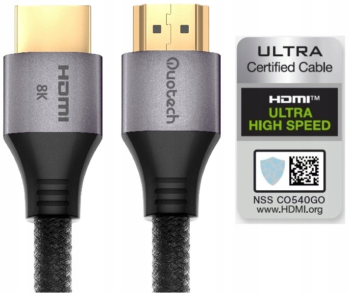 Kabel HDMI 2.1 8K Ultra High Speed QUOTECH 3m - Sklep, Opinie, Cena w ...