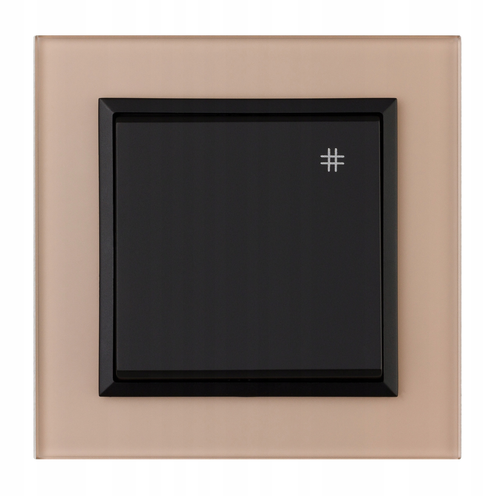 Ospel Sonata wyłącznik krzyżowy z ramką szklaną szampańskie szkło ...