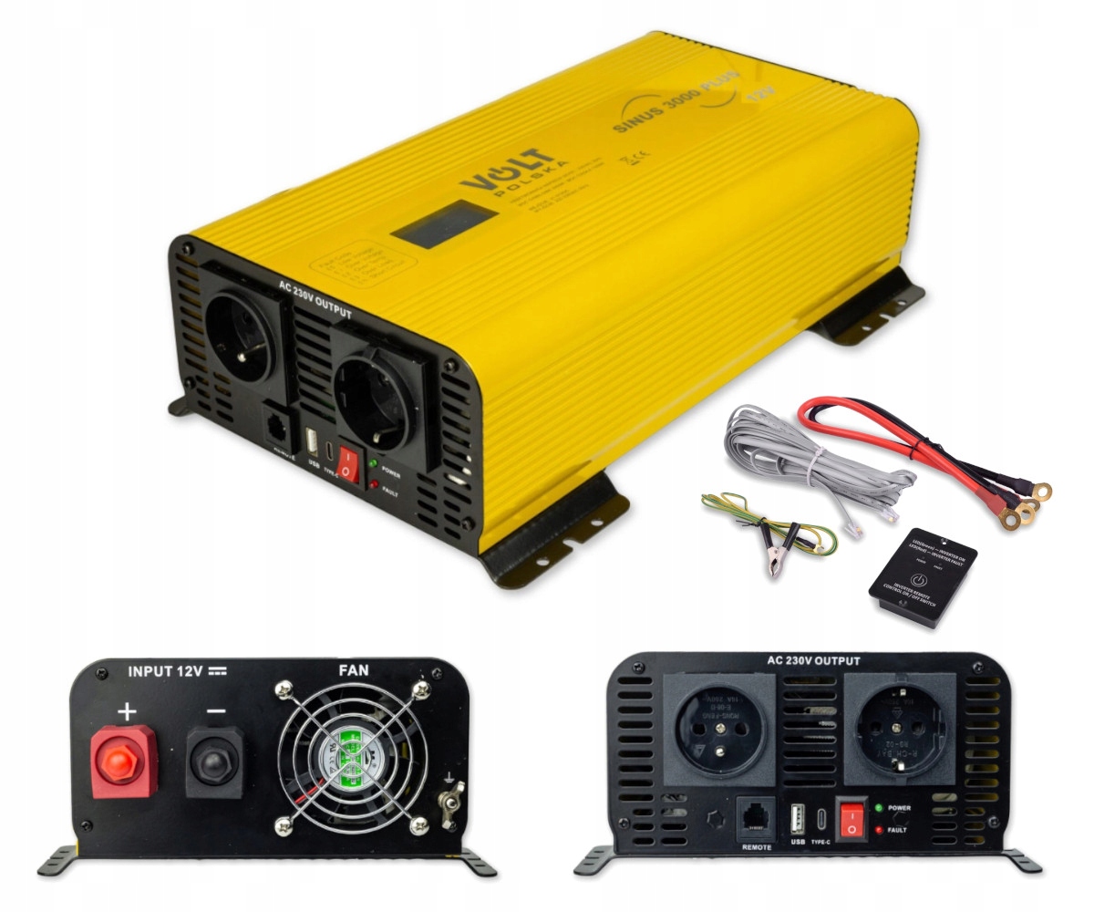 Samochodowa przetwornica napięcia Volt SINUS PLUS 3000 12/230V z ...