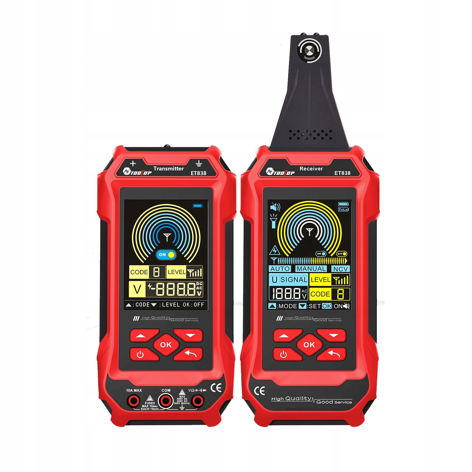 EU Direct AV TOOLTOP ET836 ET838 Network Cable Tester Multimeter 400V ...