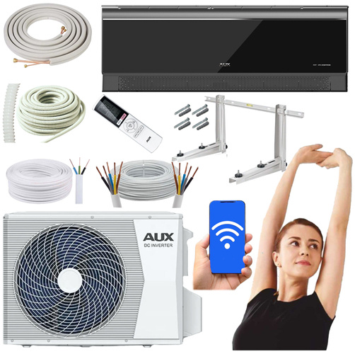 KLIMATYZATOR ŚCIENNY AUX C-SMART ONYX 5,4 kW ZESTAW SAMODZIELNY MONTAŻ 3MB • Cena, Opinie ...