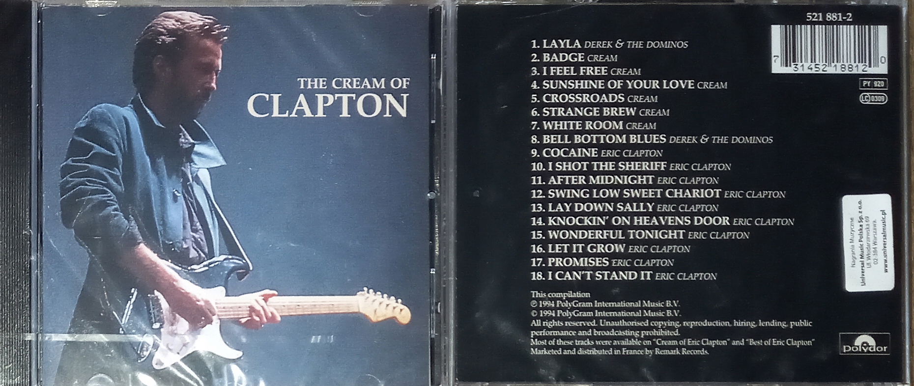 The Cream Of Clapton Eric Clapton CD • Cena, Opinie - Allegro