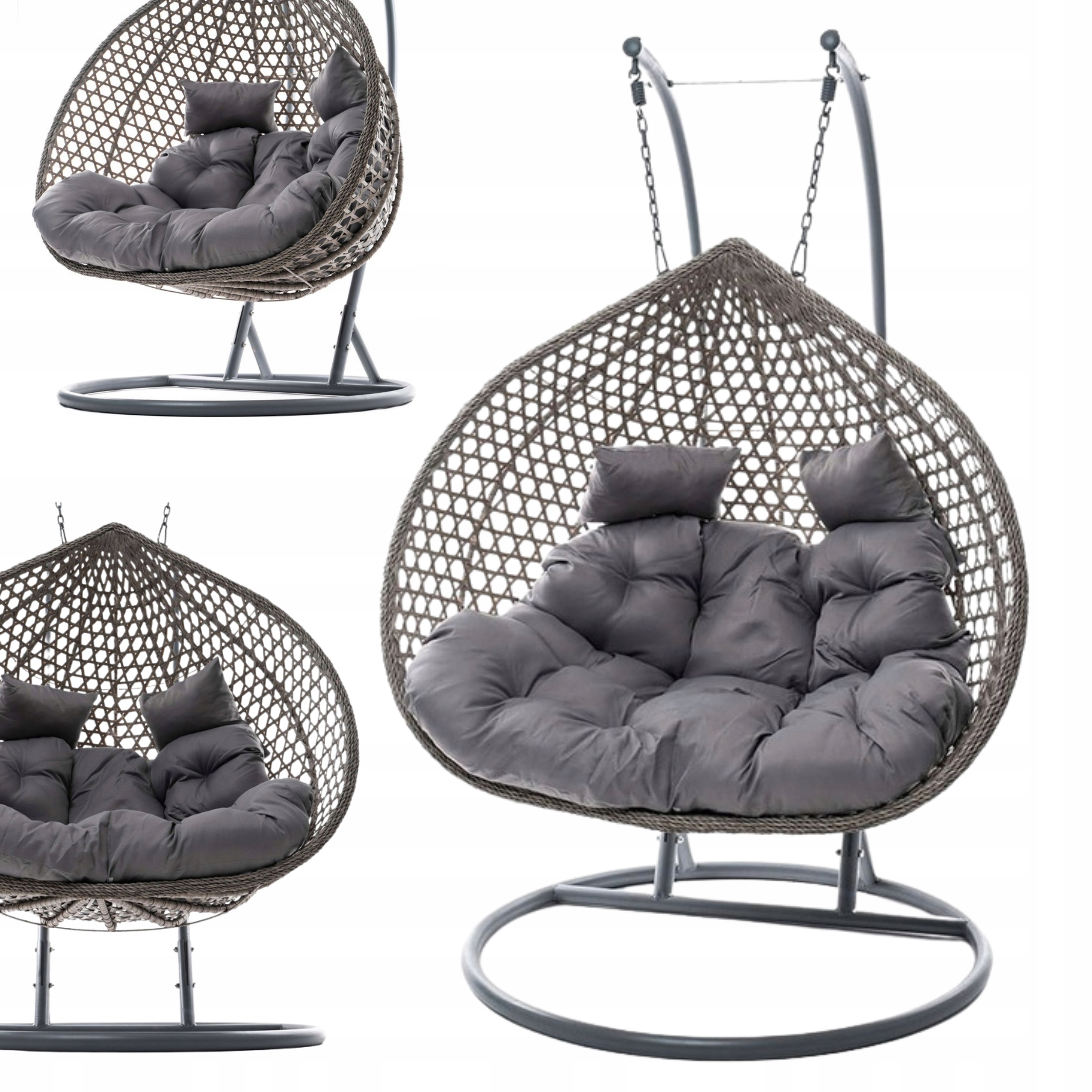 FOTEL DWUOSOBOWY BOCIANIE GNIAZDO HUŚTAWKA OGRODOWA KOKON FOTEL KOSZ ...