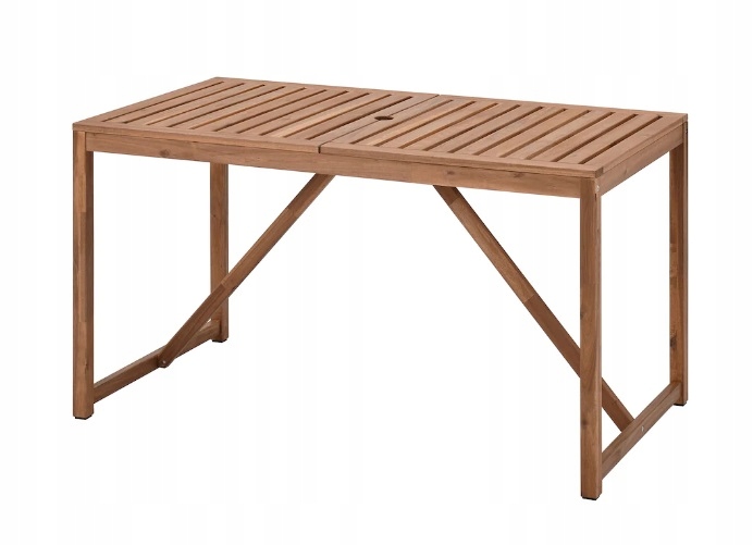 IKEA NAMMARO - stół ogrodowy z drewna akacjowego 140x75 cm (205.103.07 ...