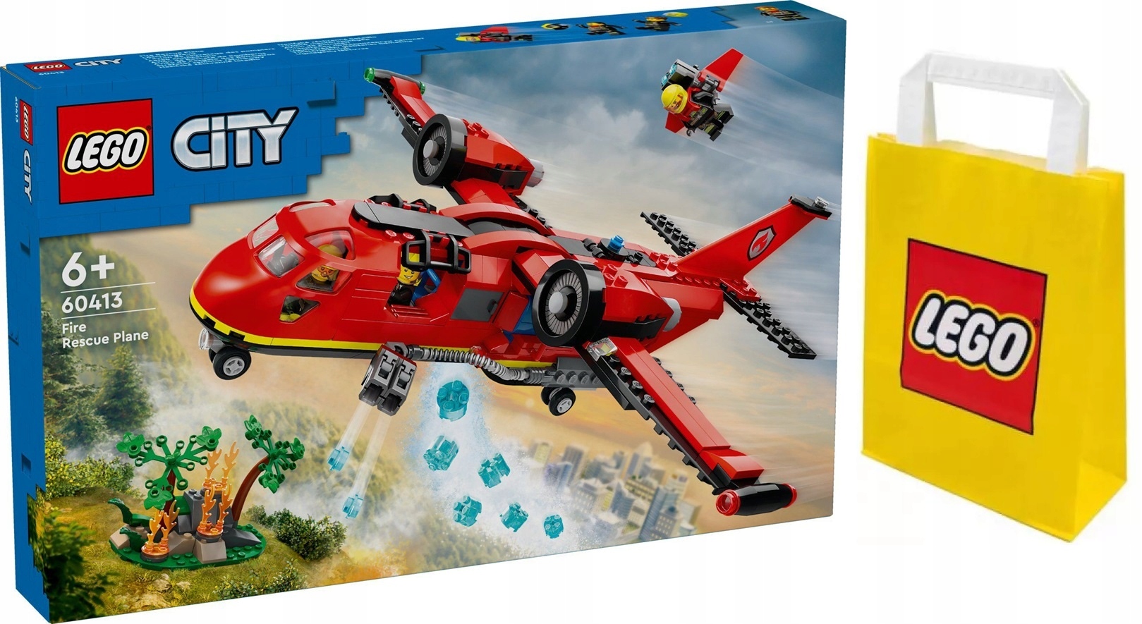 LEGO CITY 60413 Strażacki samolot ratunkowy + TORBA LEGO • Cena, Opinie ...