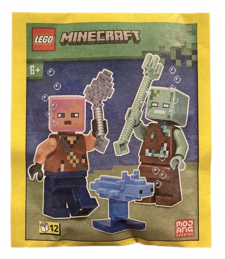LEGO Minecraft Minifigure Polybag- Adventurer, Drowned and Axolotl ...