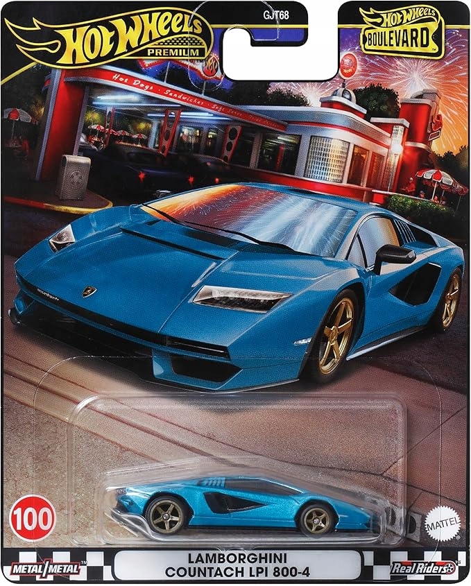 HOT WHEELS PREMIUM BOULEVARD #100 Lamborghini Countach LPI 800-4 HRT70 ...