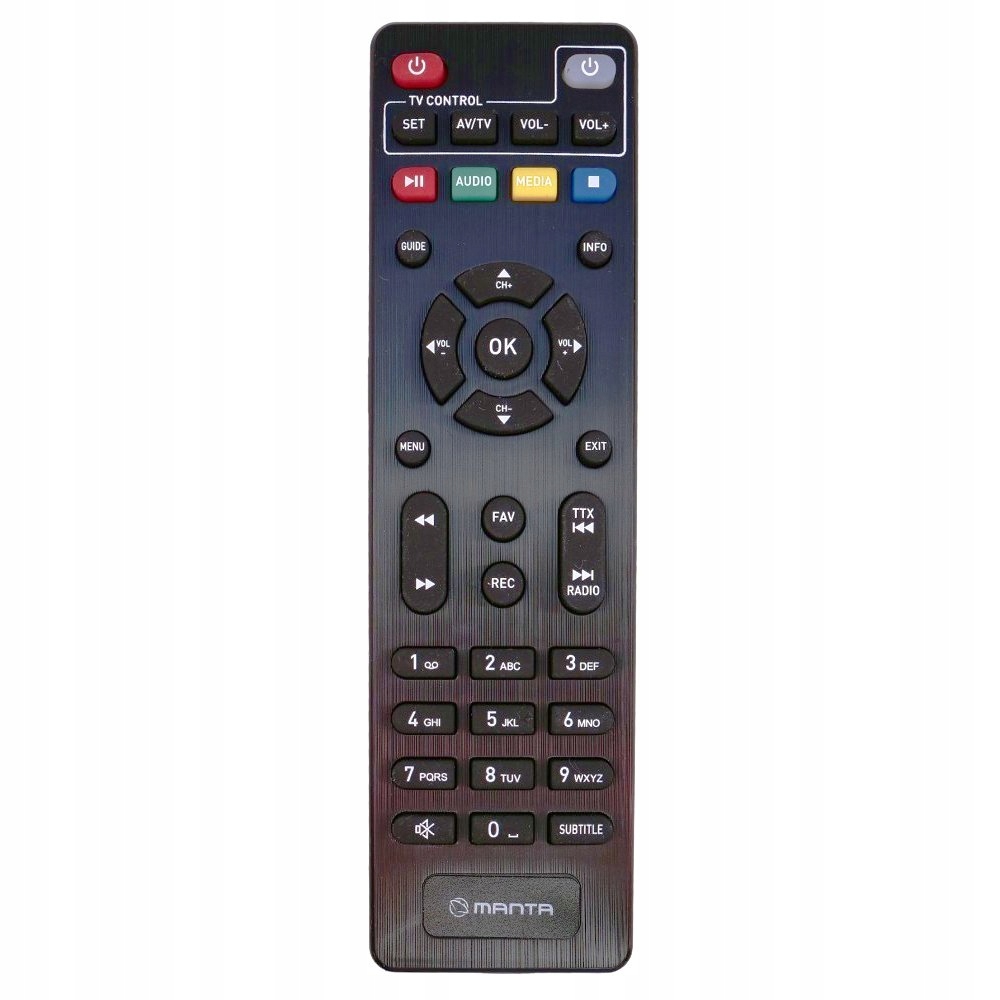 Pilot oryginalny do dekodera Manta DVBT024PRO DVBT-T2/HEVC H.265 ...