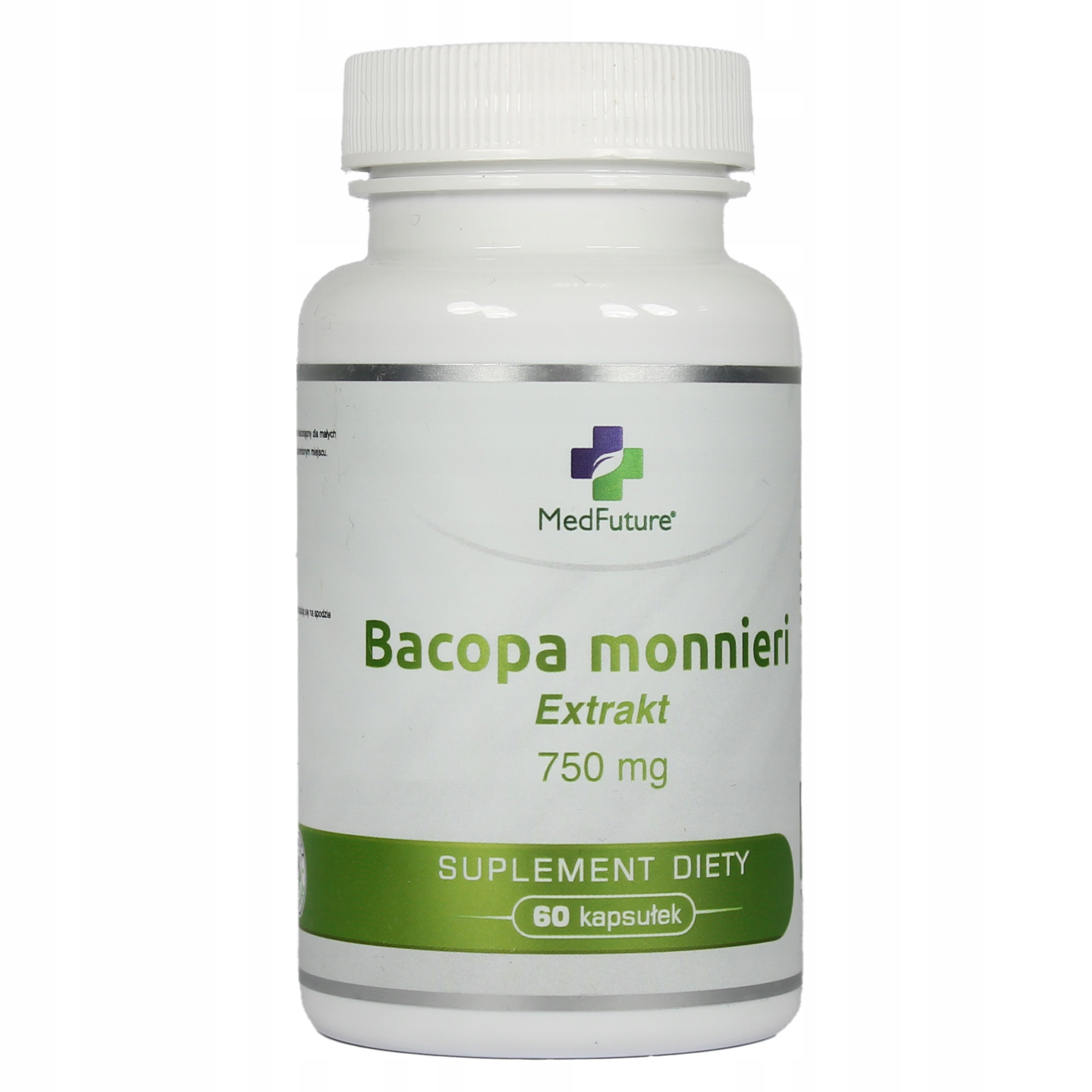 Bacopa (Bakopa monnieri) ekstrakt 750 mg, Bakozydy 50% Pamięć ...