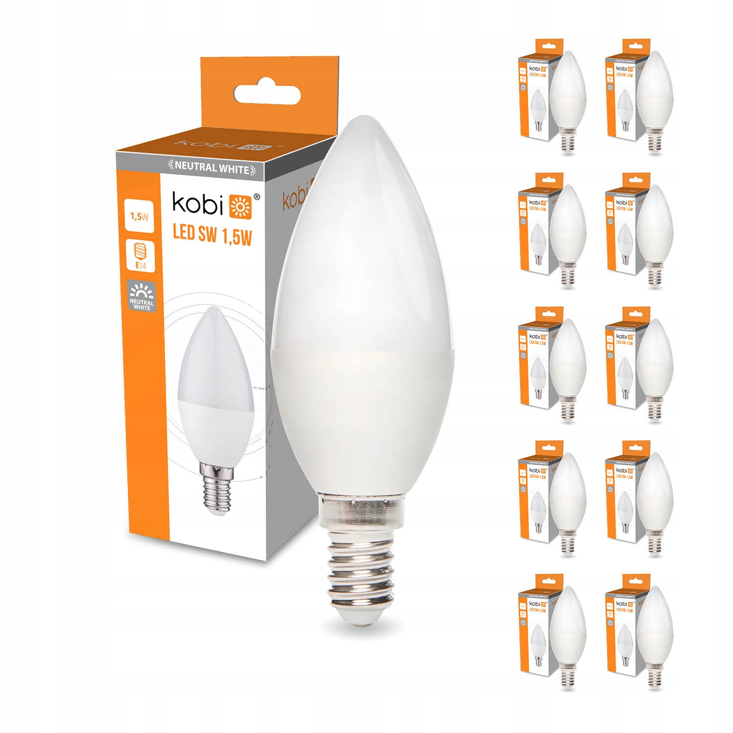 Żarówka LED SW 1,5W E14 10x barwa neutralna biała (5902201364507 ...