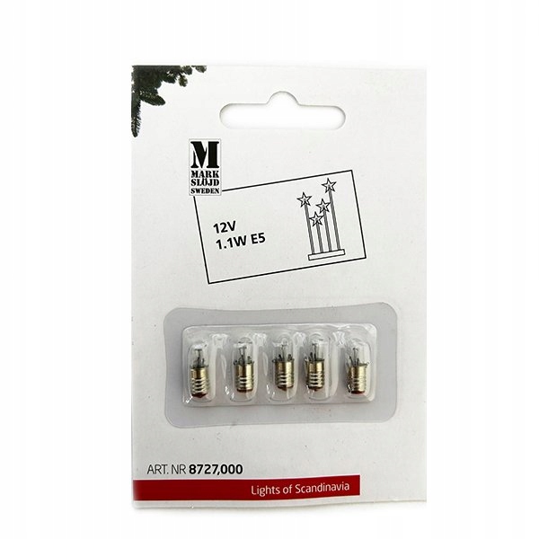 Bliszteres csomag x5 darab 12V 1,1W E5-ös csere izzó Markslojd, (7394424727203) • Ár, Vélemények ...