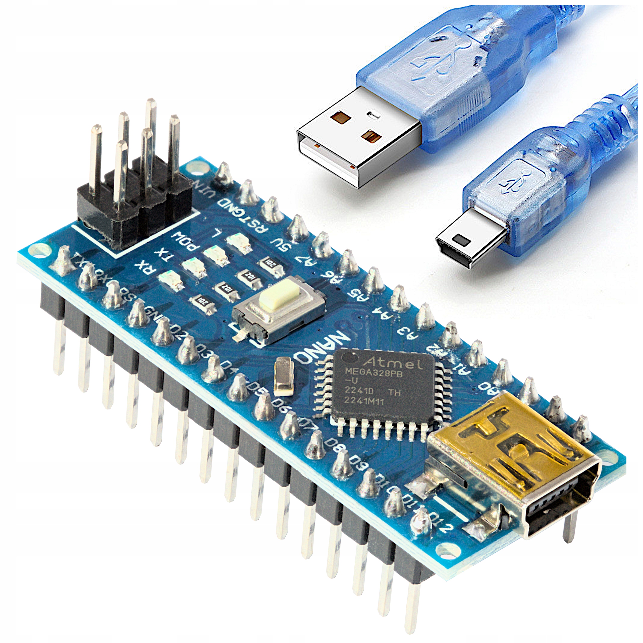 NANO V3 Atmega328PB kompatybilny z Arduino Nano, z wlutowanymi pinami ... NANO V3 Atmega328PB kompatybilny z Arduino Nano, z wlutowanymi pinami ...