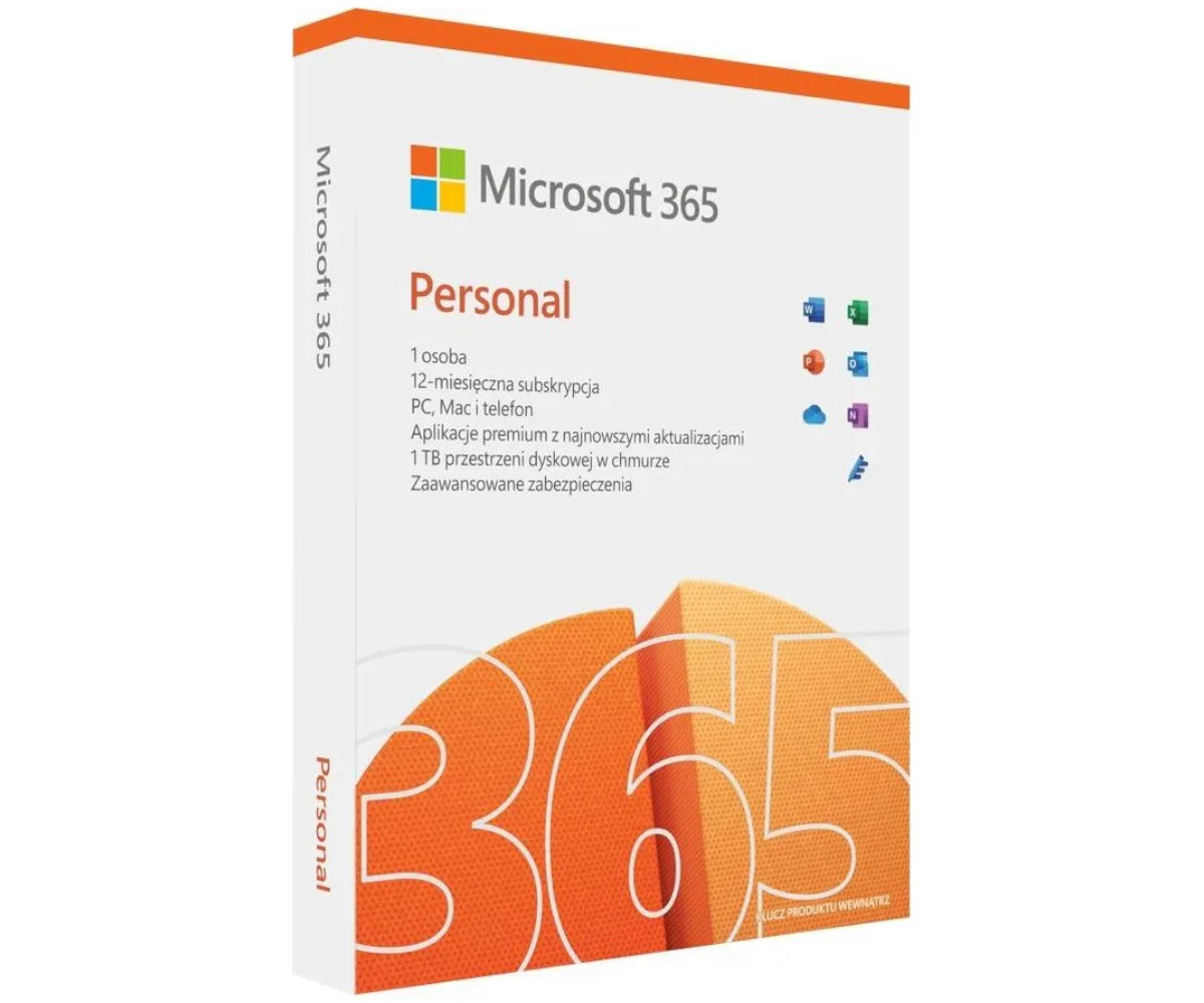 Microsoft Office 365 Personal 1 rok 1 użytkownik 5 STANOWISK Win/Mac ...