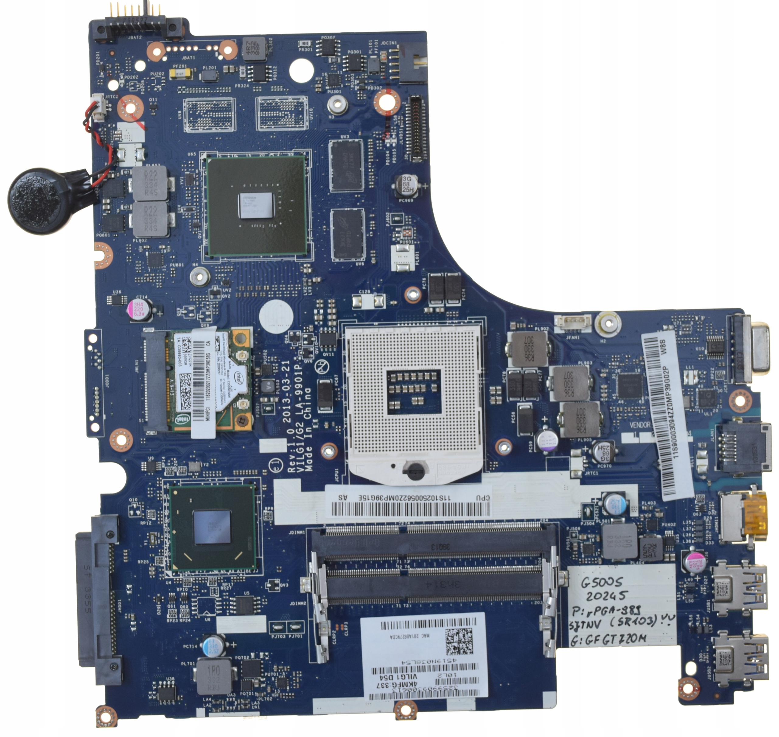 Płyta główna Lenovo G500S 20245 VILG1/G2 LA-9901P STJNV - pod celeron w ...