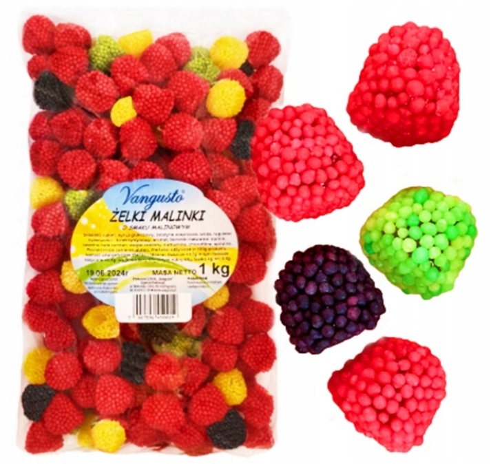 VANGUSTO ŻELKI MALINKI 1kg (5907596450019) • Cena, Opinie • Żelki ...