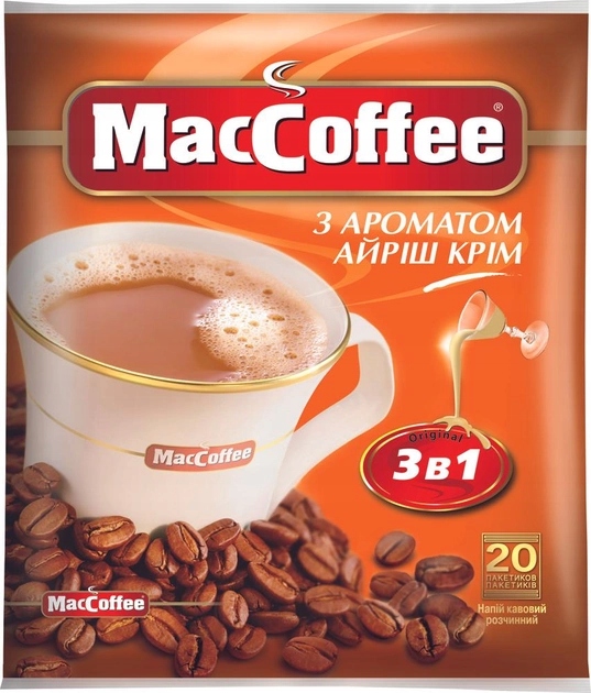 3w1 MacCoffee o smaku Irish Cream 18 g x 20 szt 14191514992 - Allegro.pl