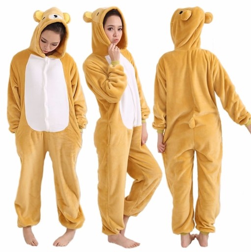 MISIU MIŚ NIEDŻWIADEK PIŻAMA KOMBINEZON KIGU ONESIE przebranie 130 CH4X ...