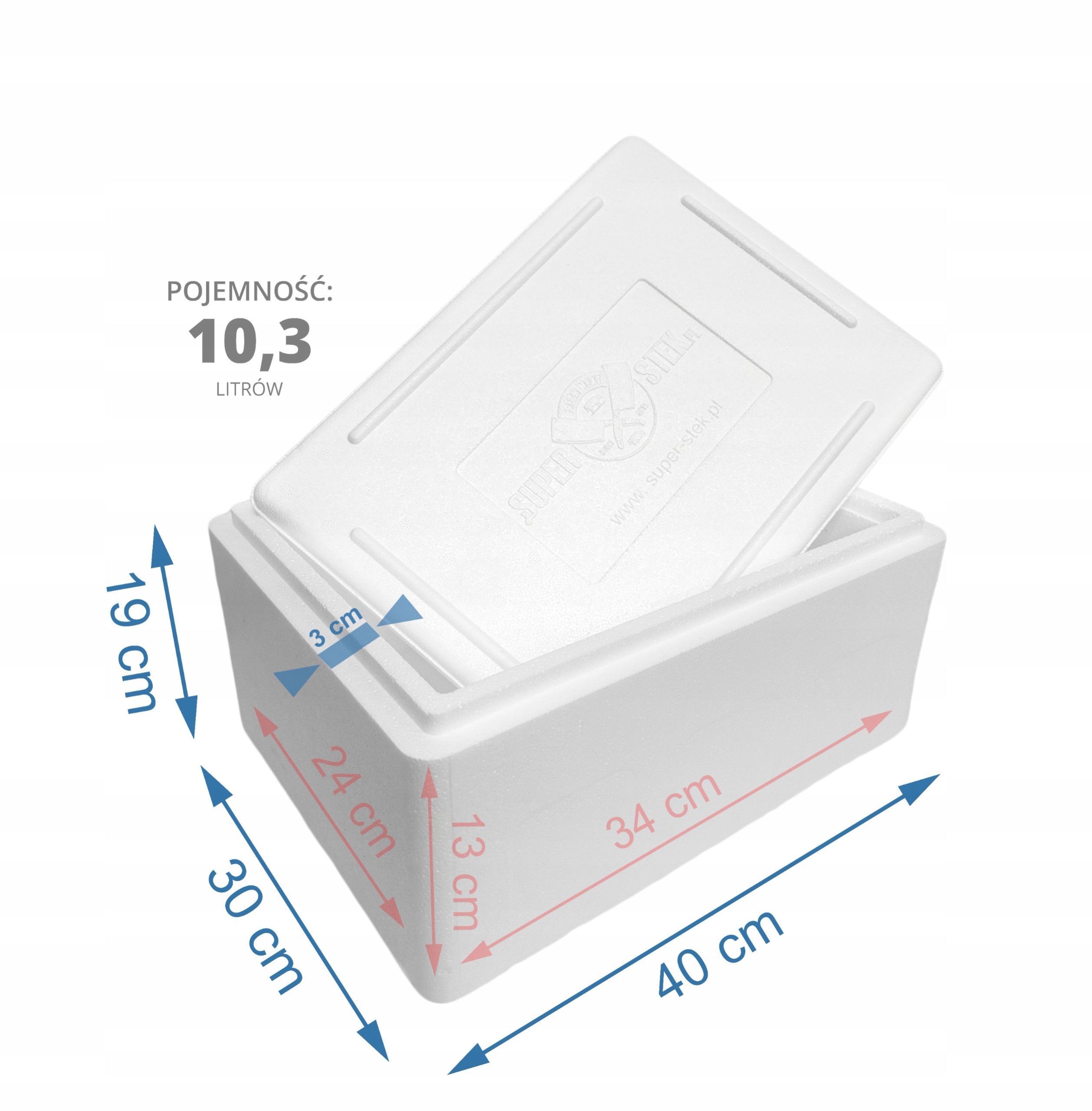 STYROBOX 10,6L pojemnik izotermiczny LODÓWKA PUDEŁKO (5905481303761 ...