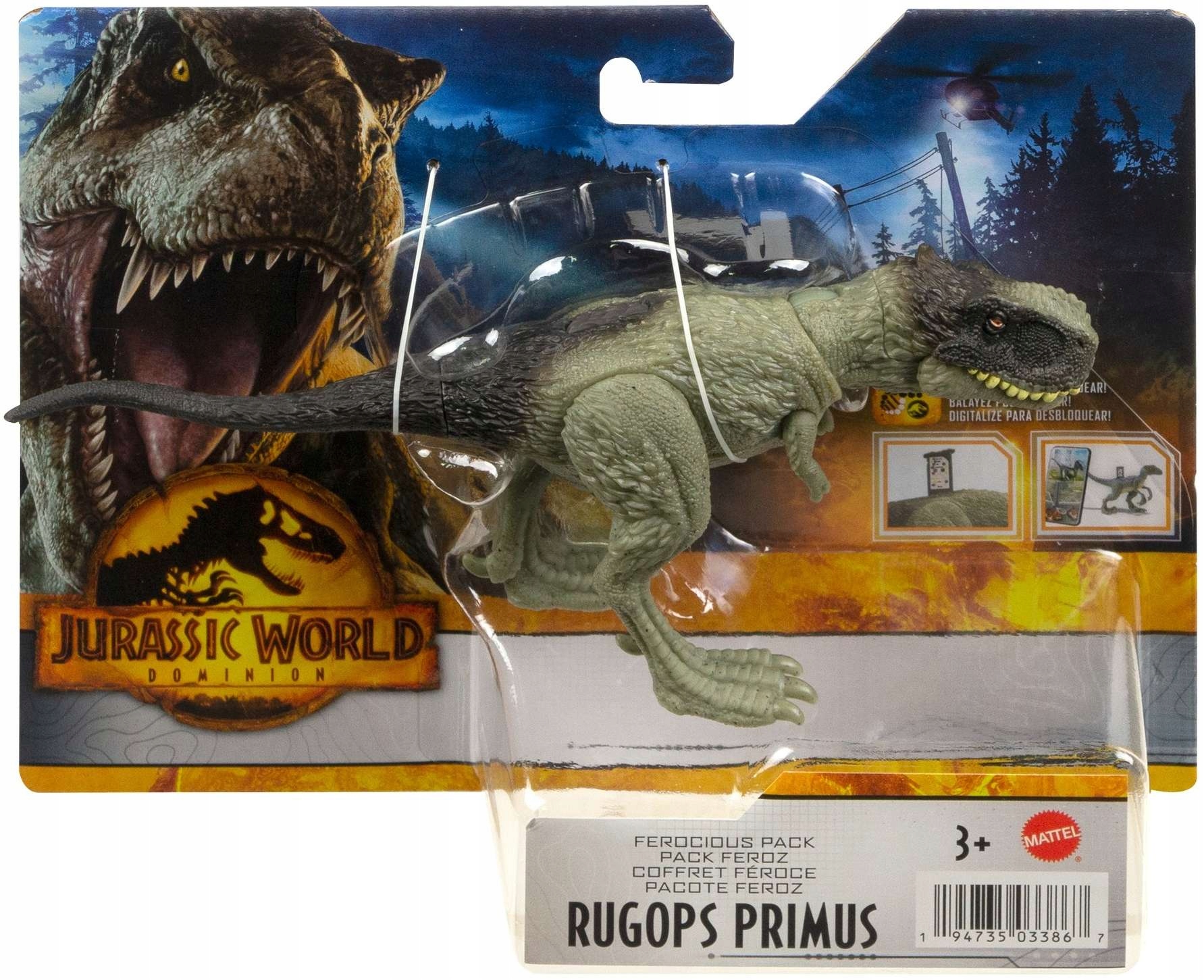 Figurka Mattel Jurassic World Dominion Ferocious Pack Rugops Primus ...