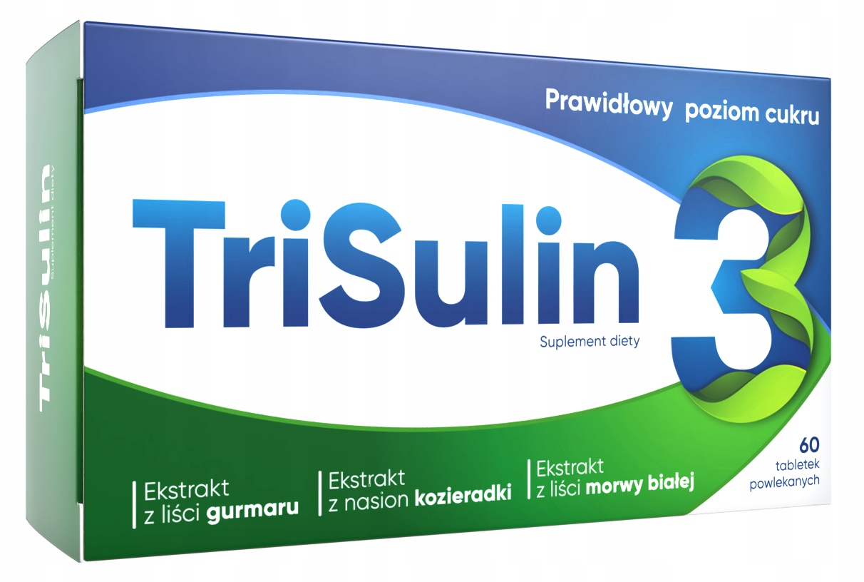 TriSulin, 60 tabletek powlekanych Reguluje poziom cukru Cukier w normie ...
