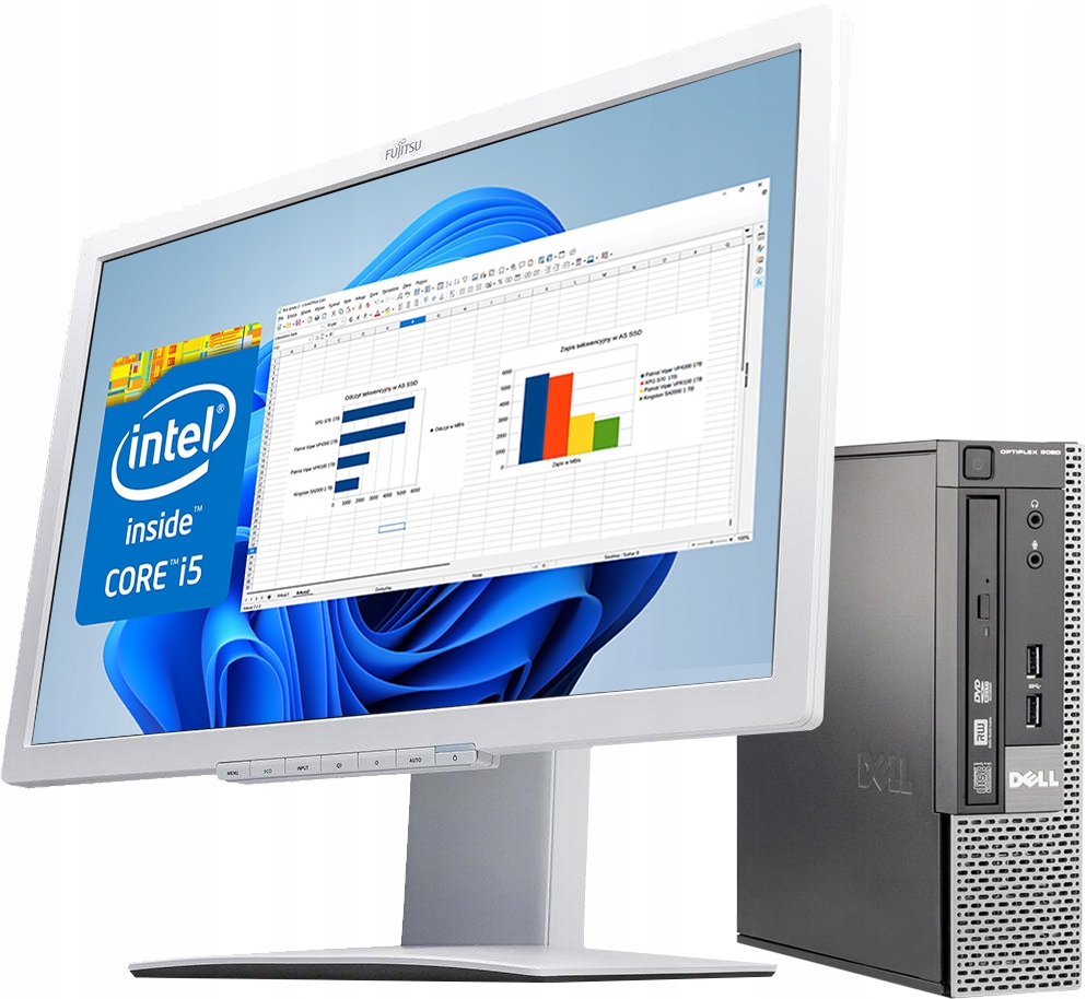 Mini komputer DELL 8GB 250 SSD Intel i5 + Monitor - Sklep, Opinie, Cena ...