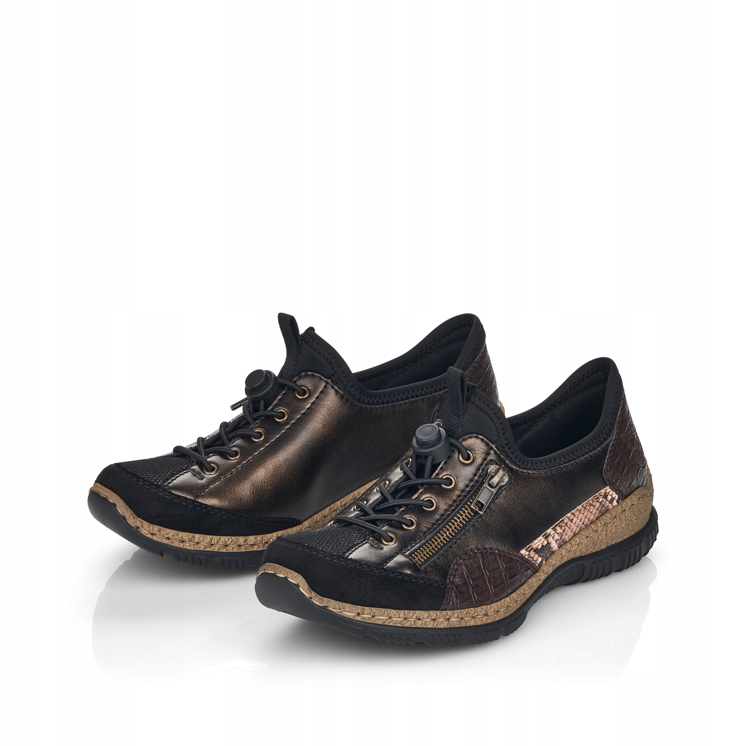 RIEKER buty, półbuty damskie brązowe N3261-00 • Cena, Opinie • Półbuty ...