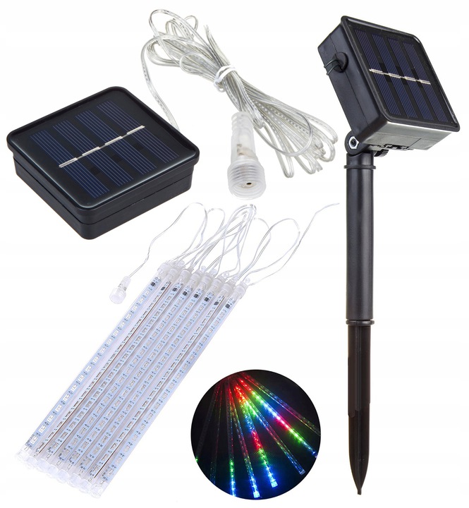 Solárne lampy farebné ozdobné cencúle 144 LED | KúpSiTo.sk - Tovar z Poľska