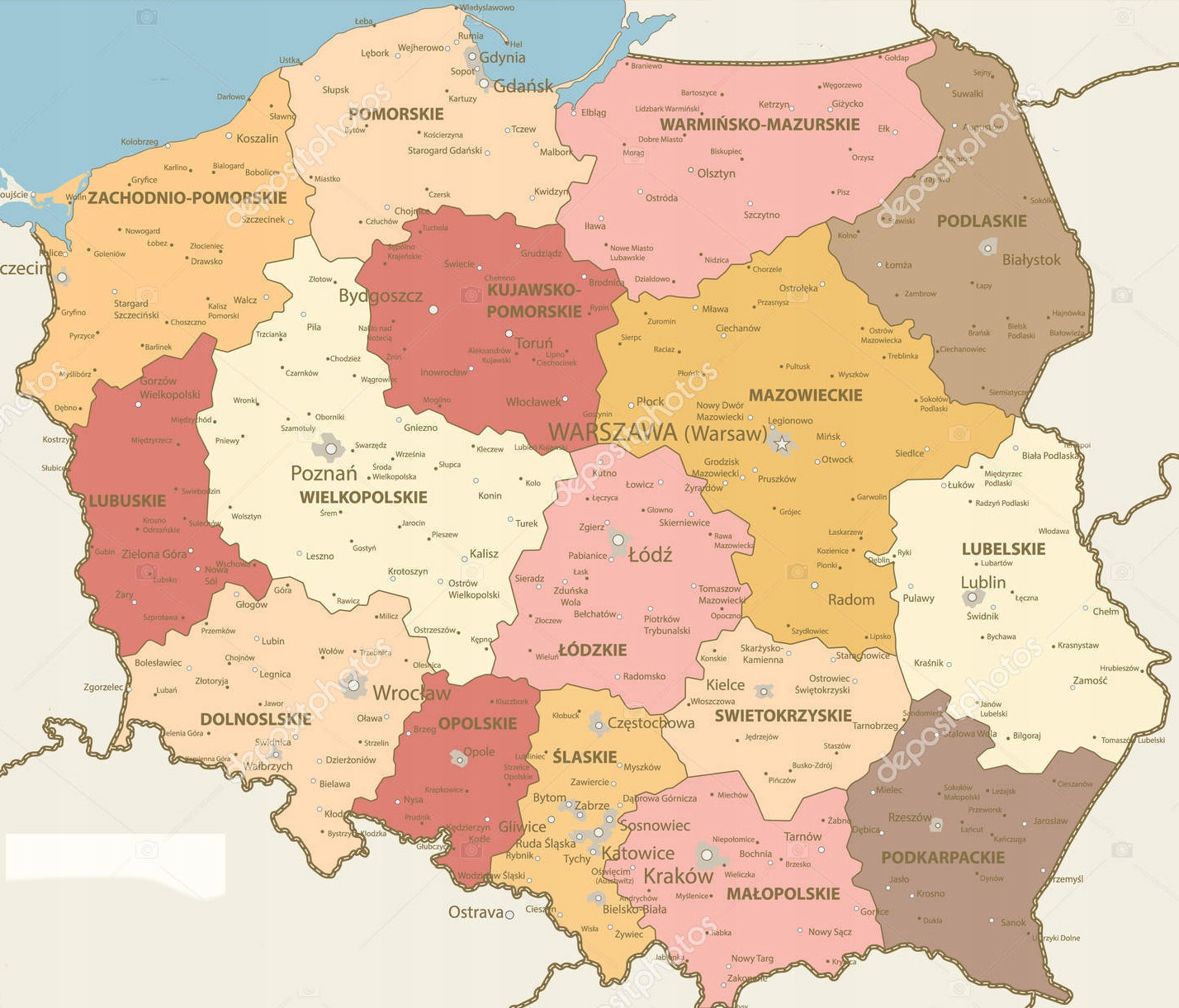 Mapa obraz korkowy Polski - 60x60cm - dużo wzorów • Cena, Opinie ...