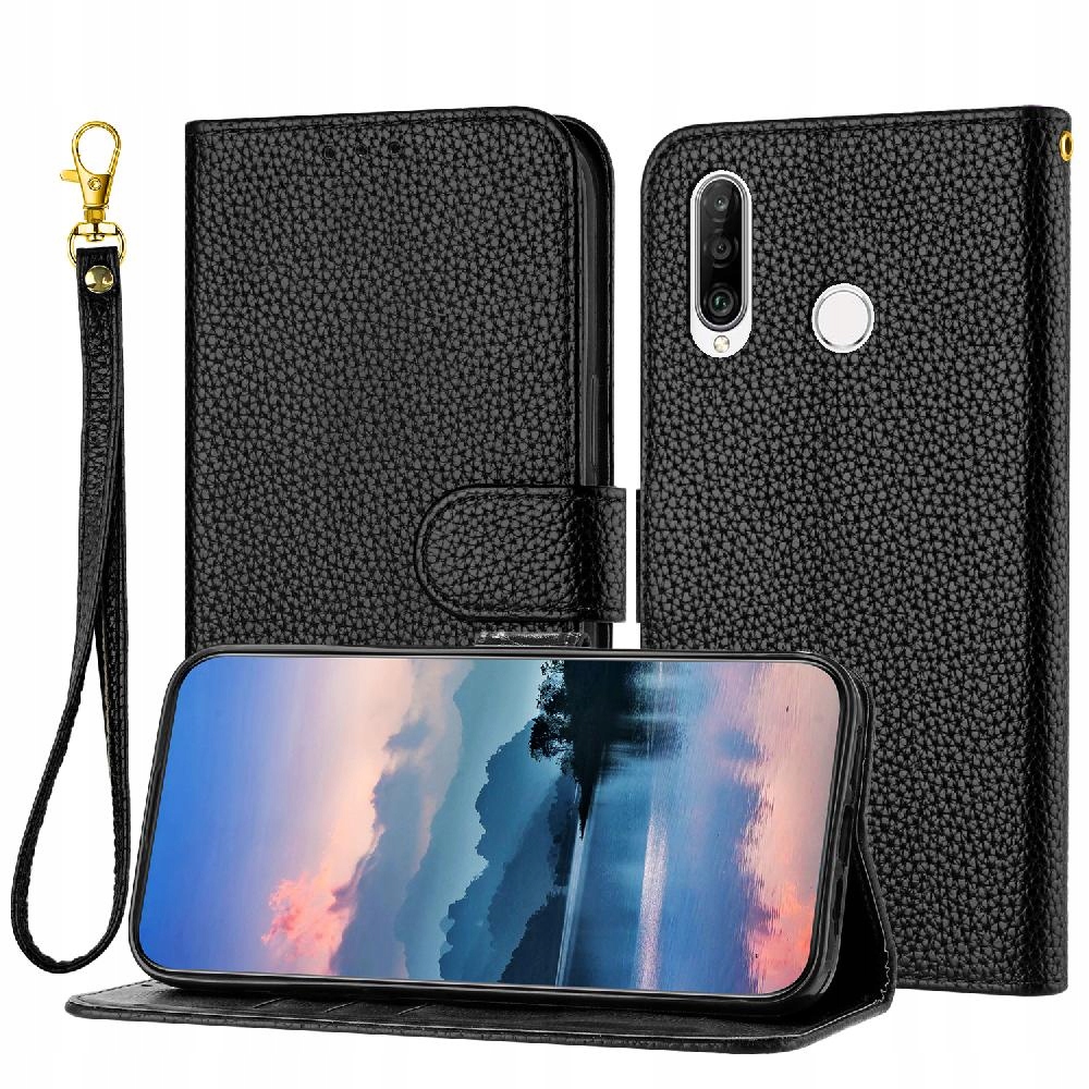 Etui Na Telefon Dla Huawei P30 Lite Uchwyt Na Karty Portfel Wzór Litchi ...