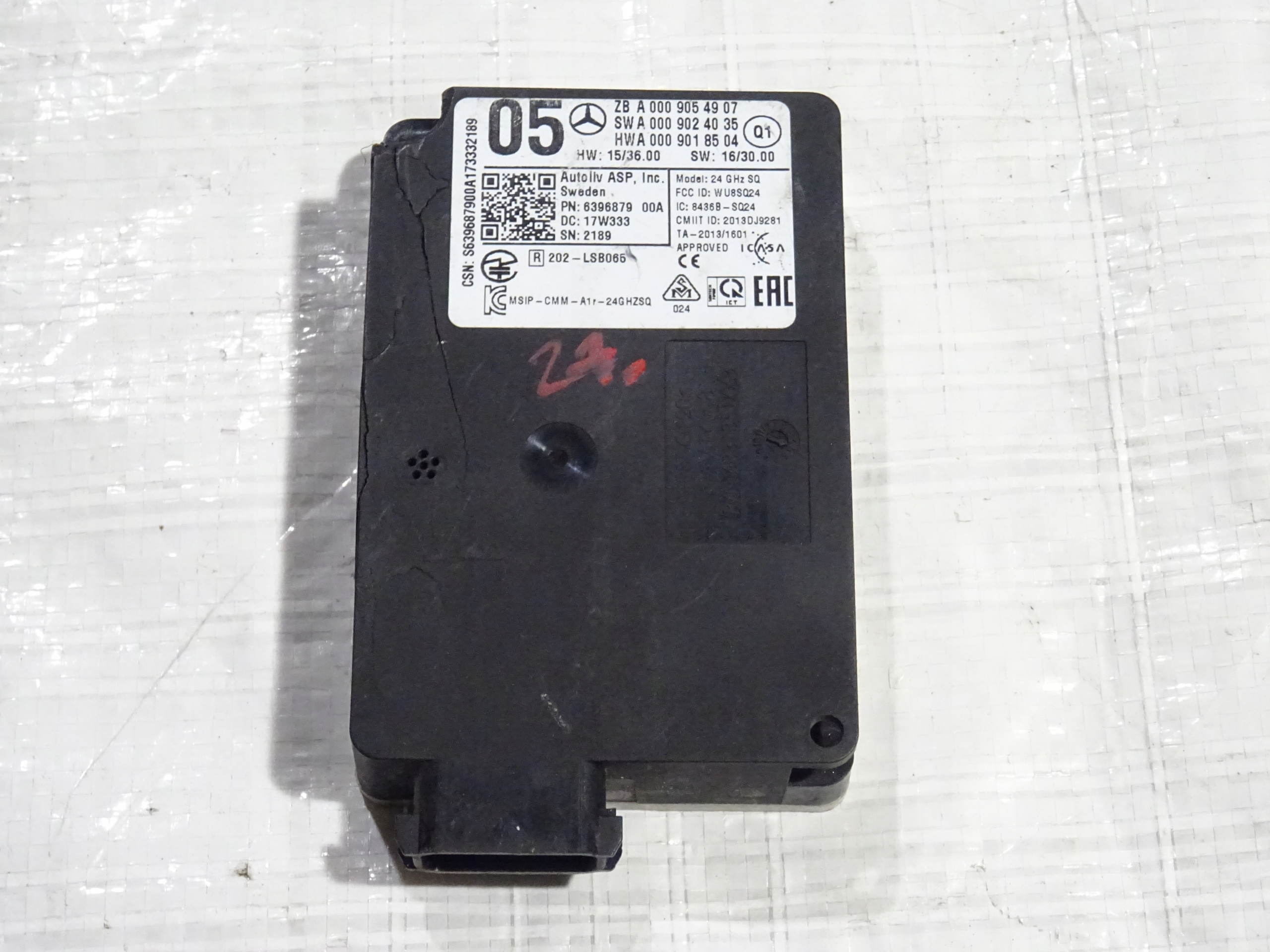 SENSOR RADAR DISTRONIC MERCEDES A0009054907 A0009024035 A0009018504 ...