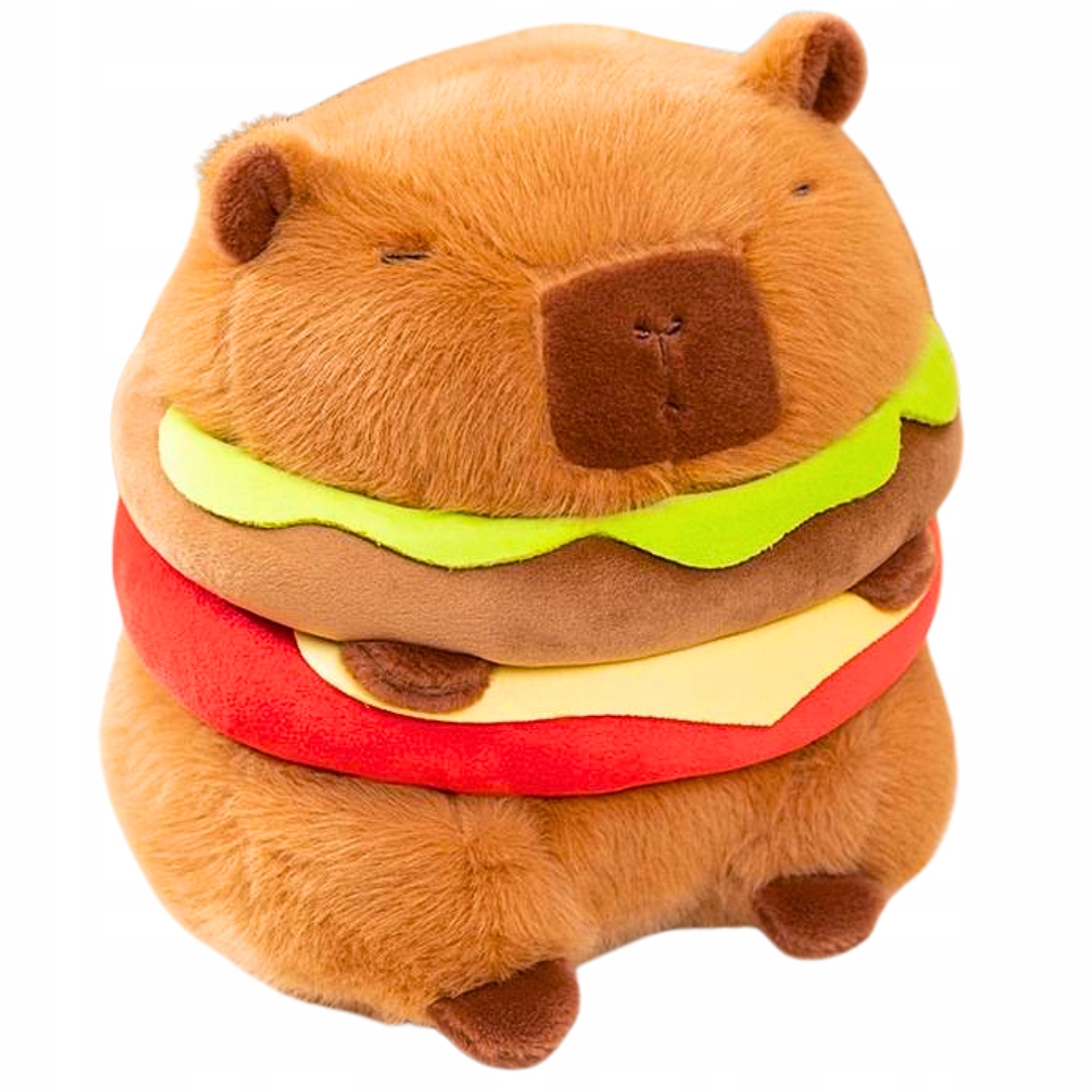 Maskotka Pluszowa Pluszak Kapibara Capybara Burger Przytulanka 23 cm ...