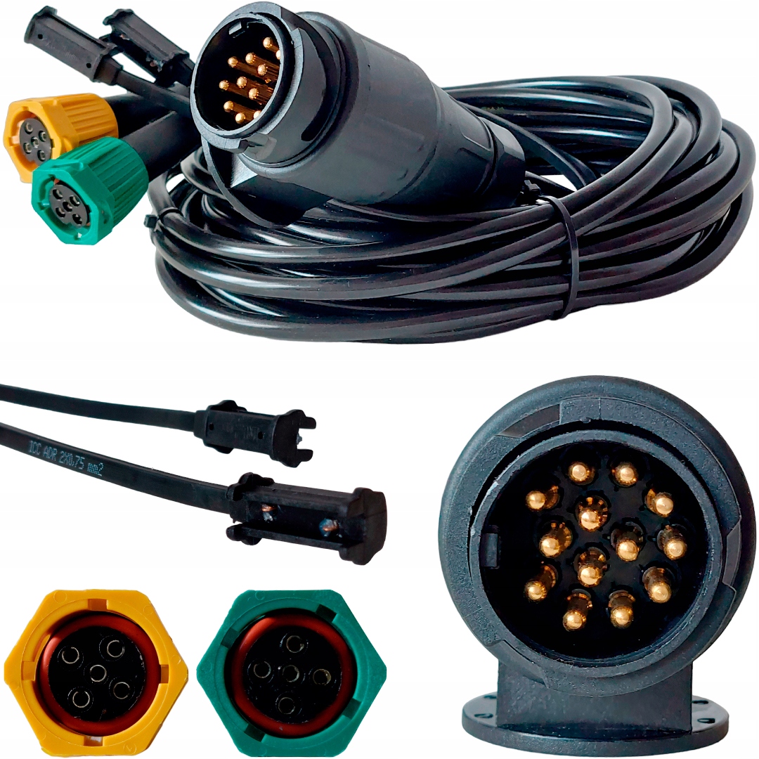 ЖГУТ ПРОВОДОВ ПРИЦЕПА, РАЗЪЕМ 13 PIN 5M + КАБЕЛЬ ДЛЯ КОНТУРА купить с доставкой из Польши с ...