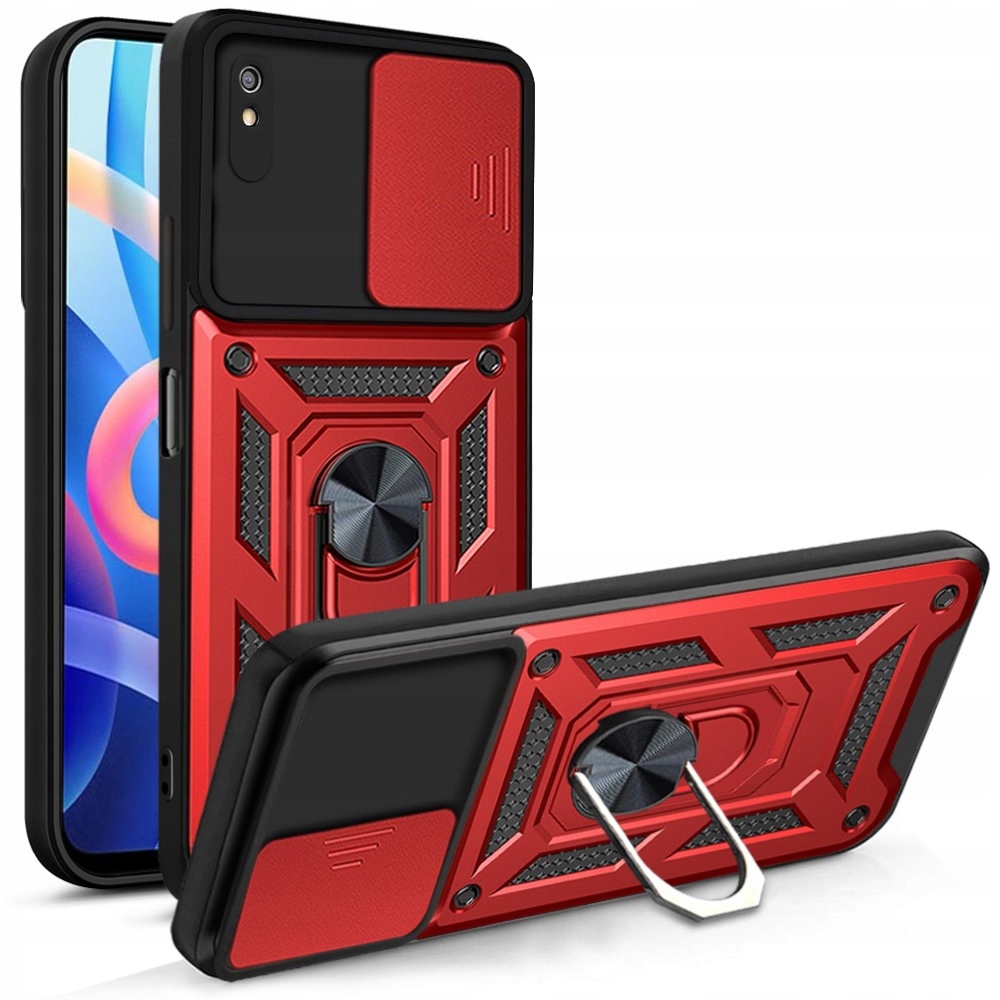 ETUI PANCERNE DO XIAOMI REDMI 9A SLIDE RING +SZKŁO - Sklep, Opinie ...