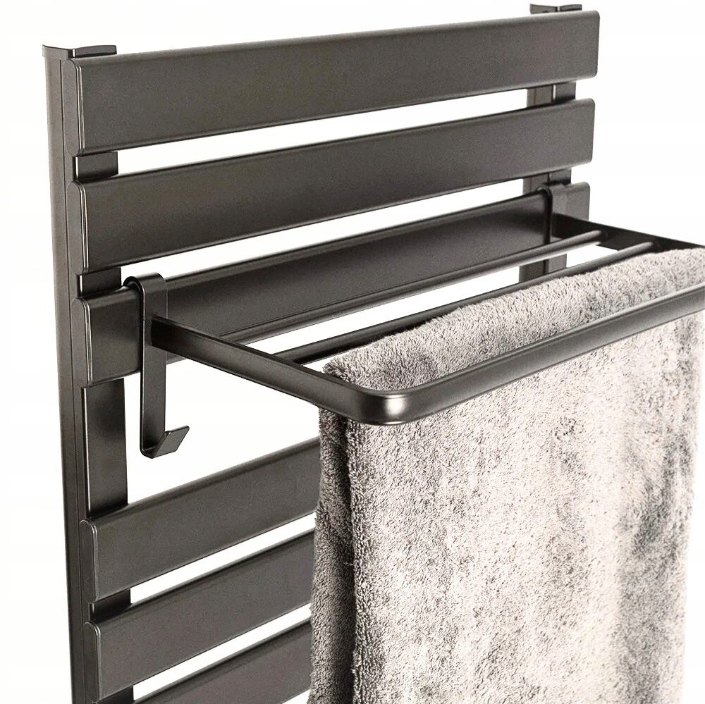 VĚŠÁK POLICE SUŠÁK NA RUČNÍKY HÁČEK NA KOUPELNOVÝ RADIÁTOR ŽEBŘÍKOVÝ za ...