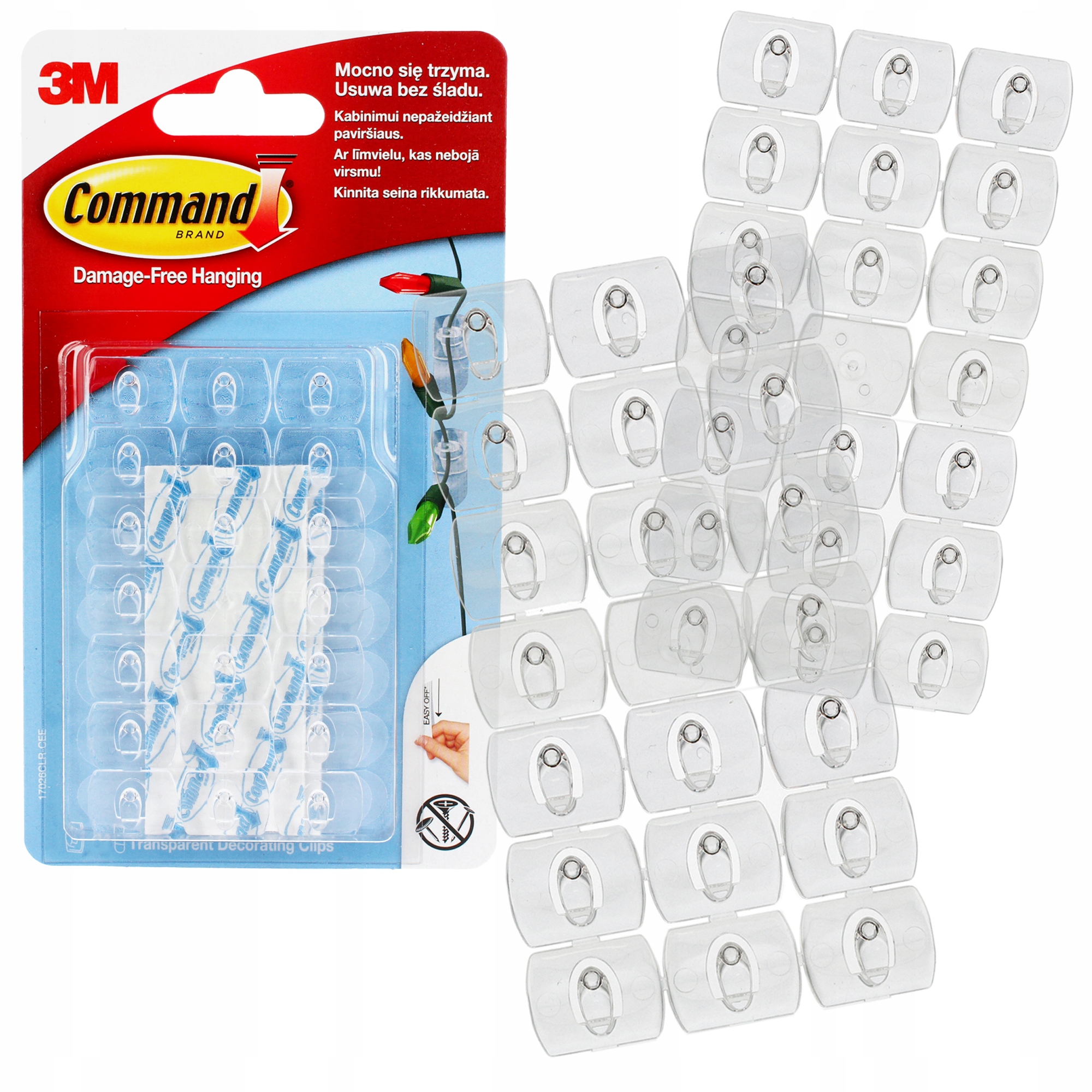 40x HACZYKI SAMOPRZYLEPNE Haczyk Wieszania Ozdób Obrazów 48x PASKI ...